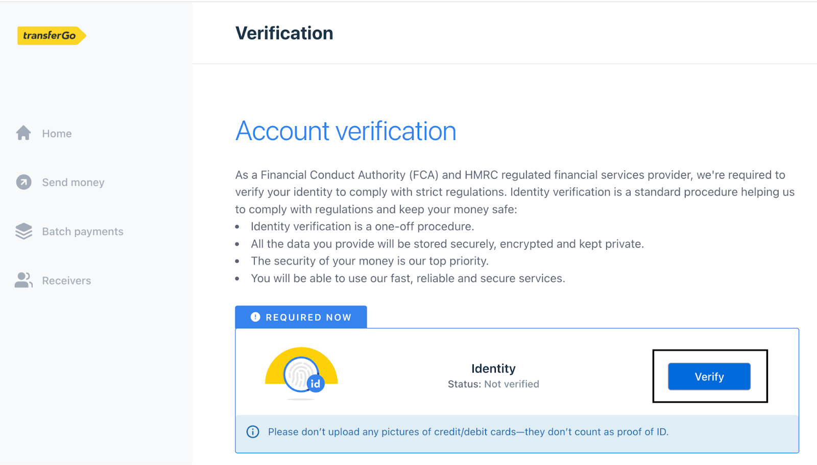 How to Verify Your ID Document in Your TransferGo Business Profile – Help